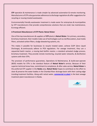 Sewage Treatment Plant Manufacturer In Noida.pdf