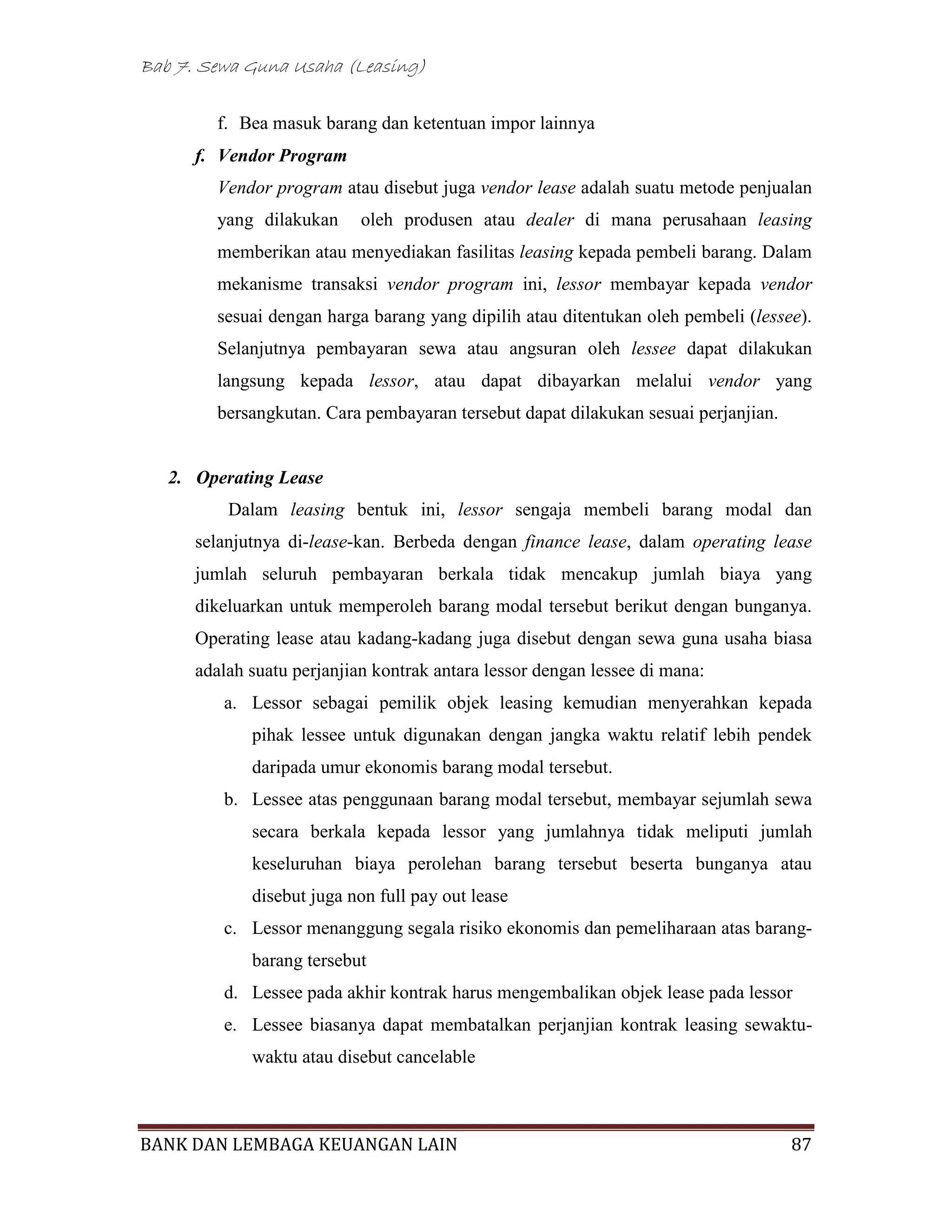 SEWA GUNA USAHA dan cara menghitung secara Finance | PDF