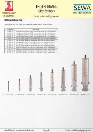 Sewa medicals limited glass syringe | PDF