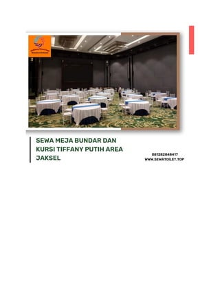 Sewa Meja Bundar Dan Kursi Tiffany Putih Area Jaksel.pdf