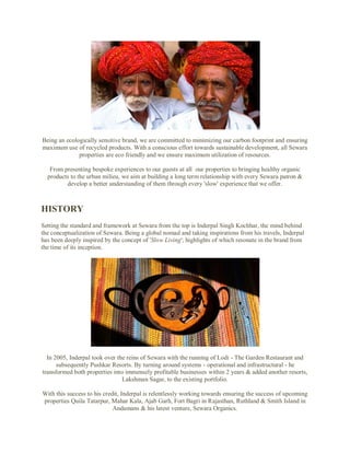 About Sewara Hospitality | PDF