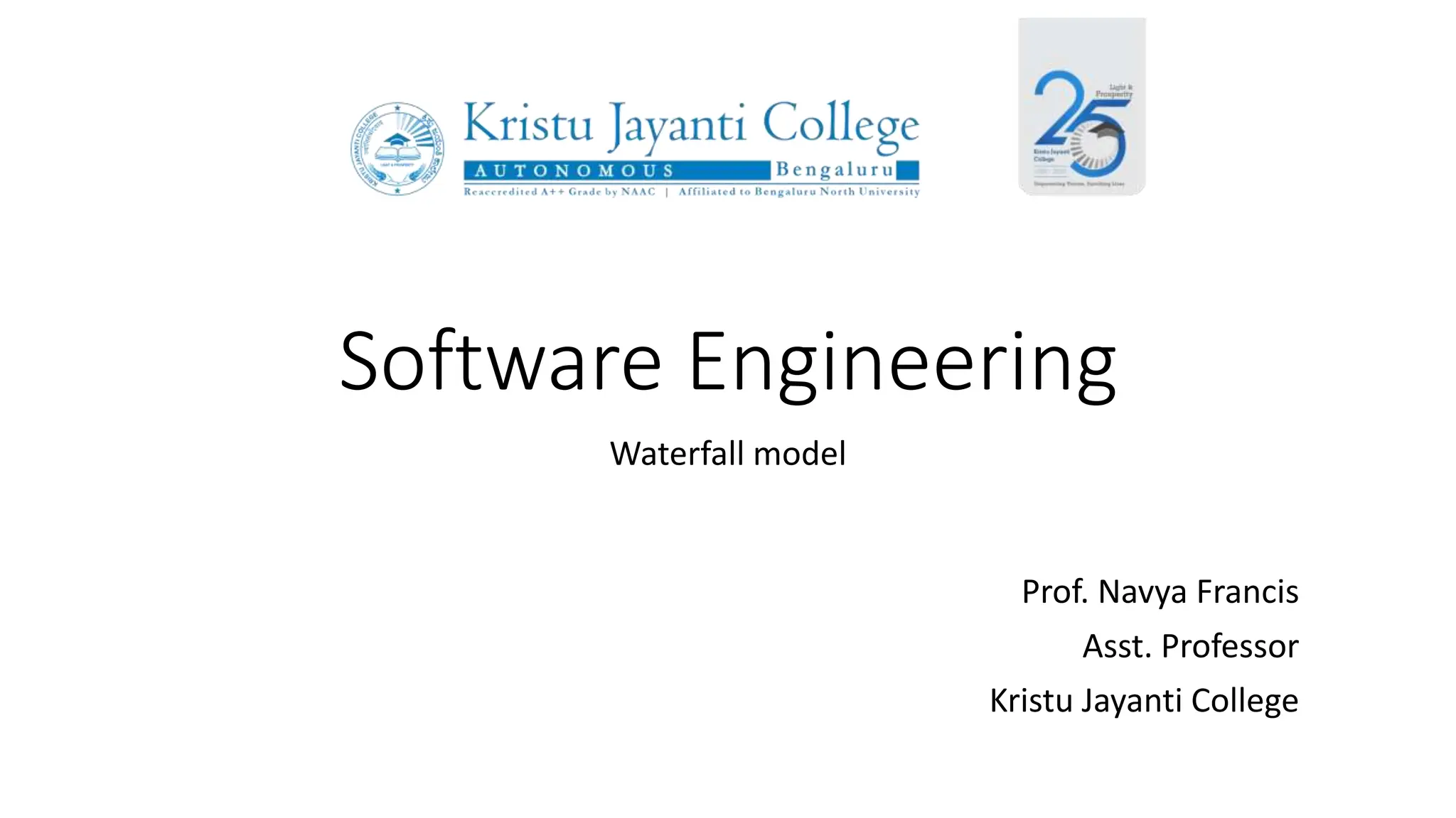 Software Engineering: Topic: Waterfall Model | PPT