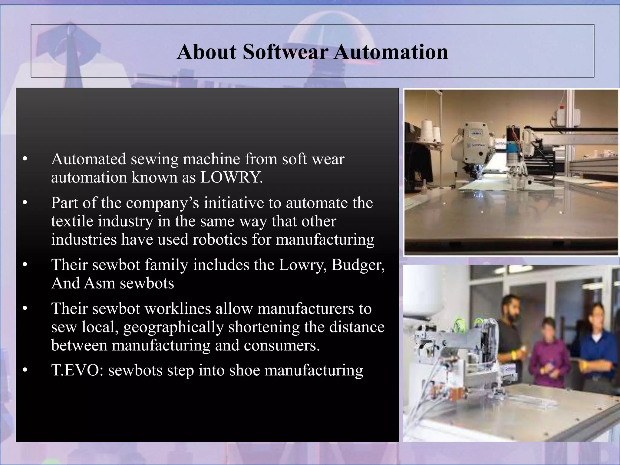 Sewbot clothing manufacturing | PPTX