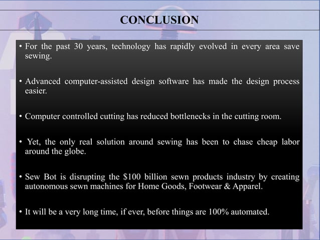 Sewbot clothing manufacturing | PPTX