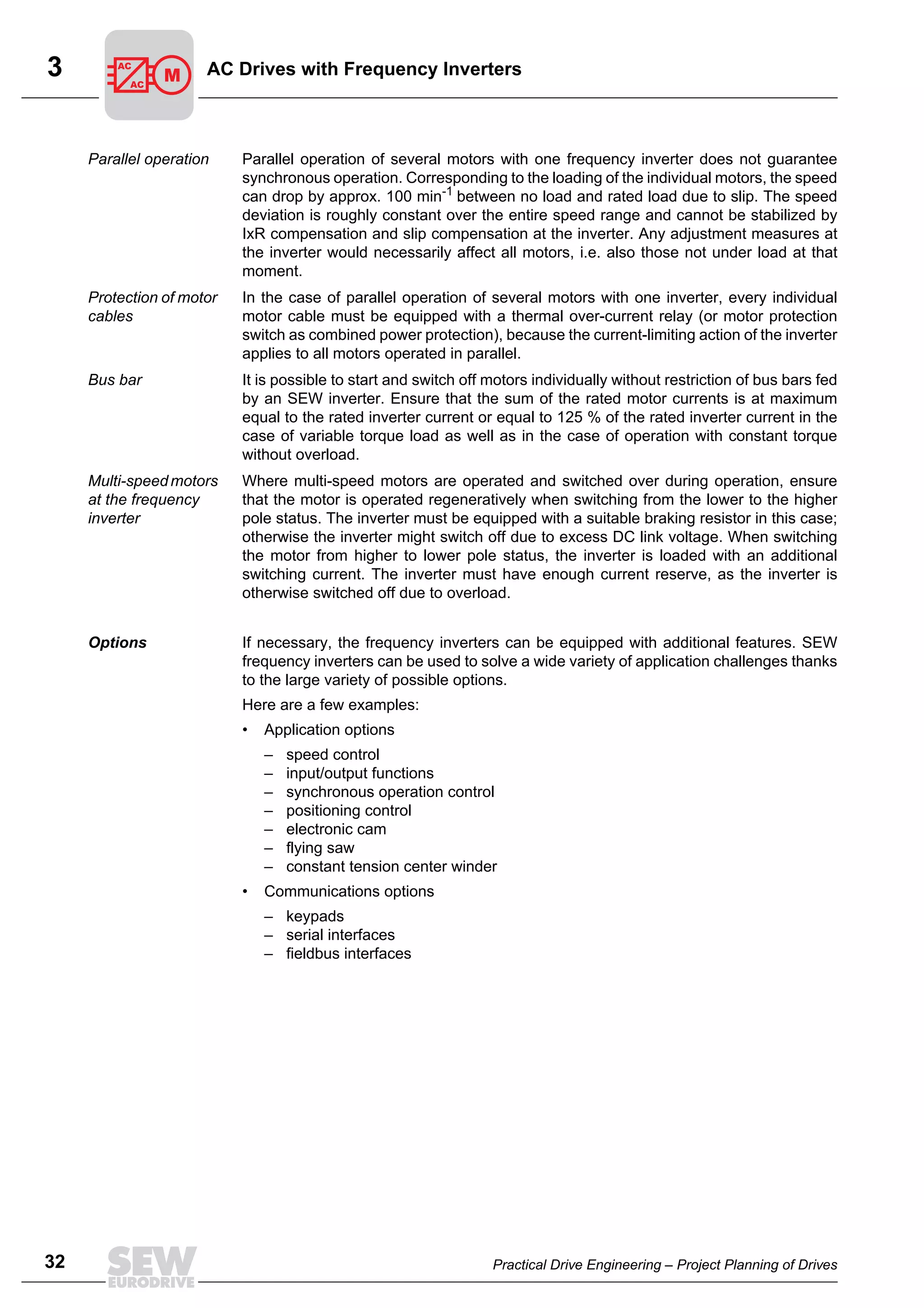 Sew drive calculation | PDF
