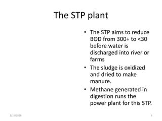 Sewerage Treatment Plant (stp) 2016 | PPTX