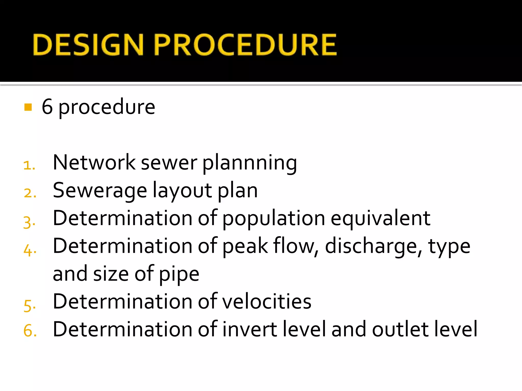 Sewerage design | PPTX