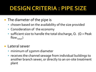 Sewerage design | PPTX