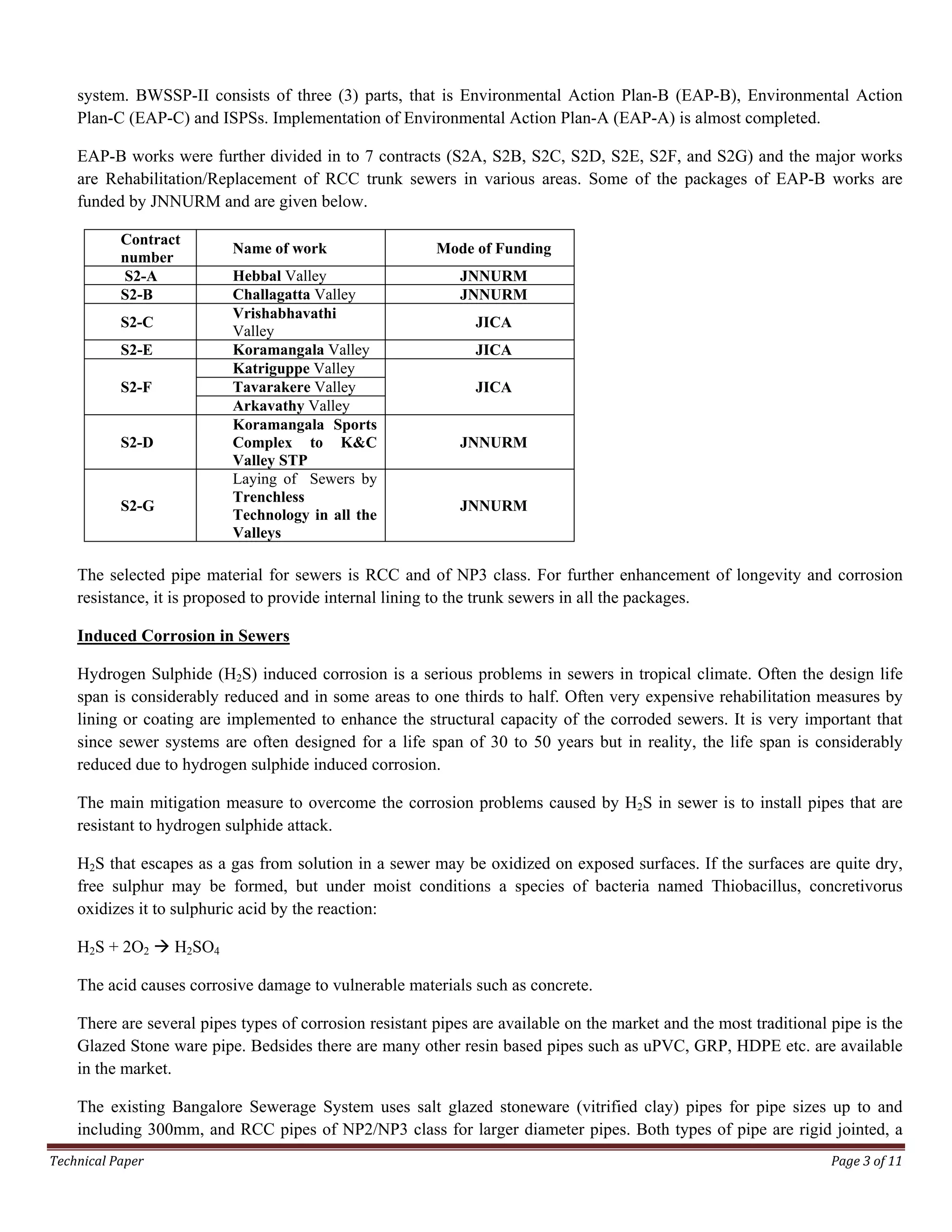 SEWER REHABILITATION / REPLACEMENT FOR RCC PIPES WITH INTERNAL LINING | PDF