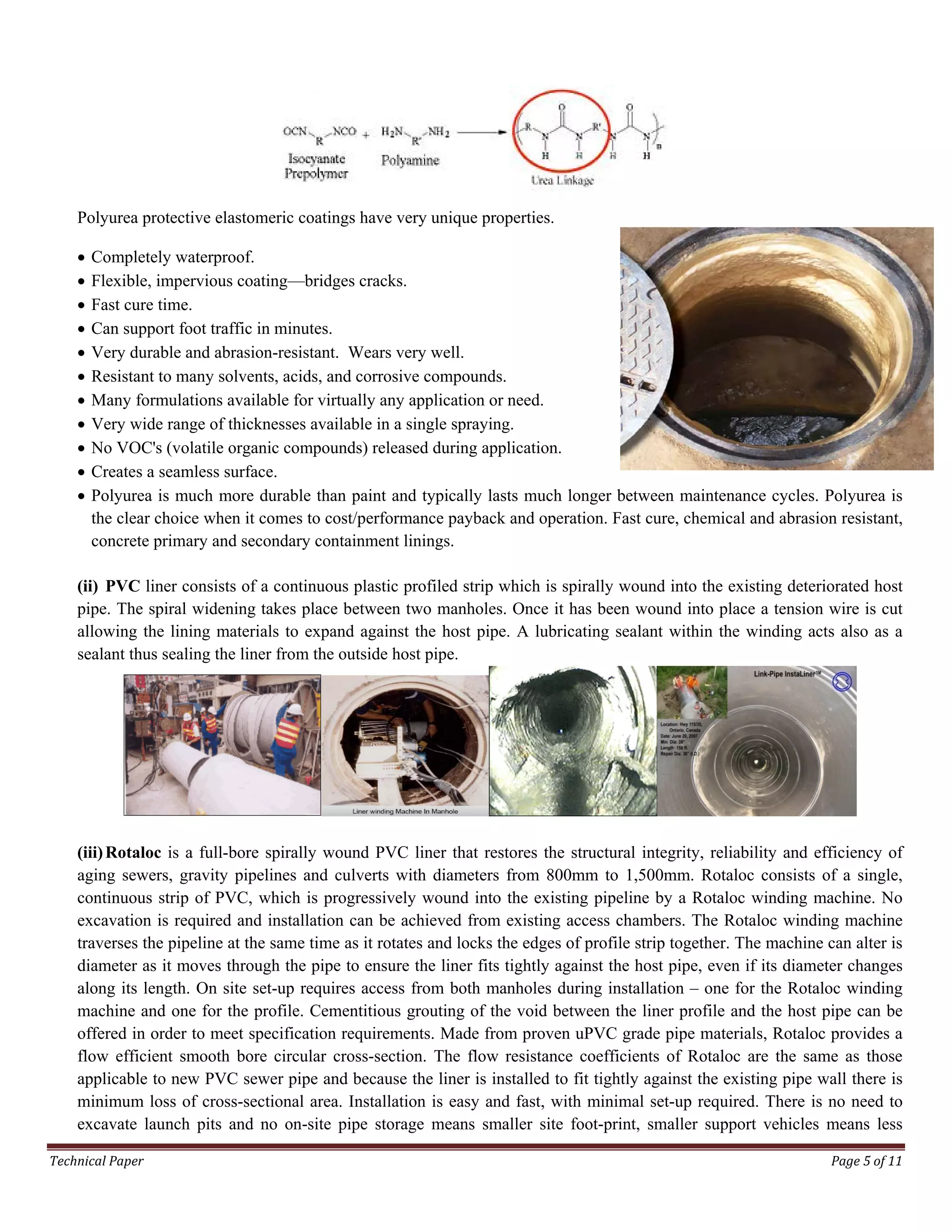 SEWER REHABILITATION / REPLACEMENT FOR RCC PIPES WITH INTERNAL LINING | PDF