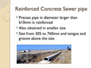 Sewer pipe and its types and uses .pptx