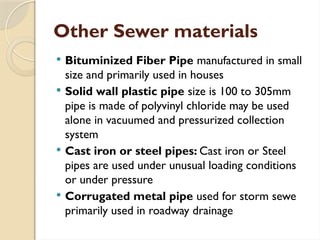 Sewer pipe and its types and uses .pptx