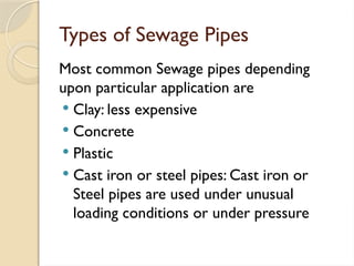 Sewer pipe and its types and uses .pptx
