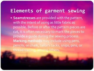 Sewing and textile literacy | PPTX