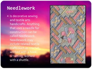 Sewing and textile literacy | PPTX