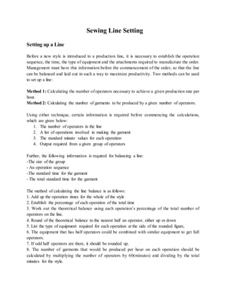 Sewing line setting | DOCX