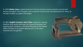 History of Sewing machine | PPTX