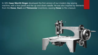 History of Sewing machine | PPTX