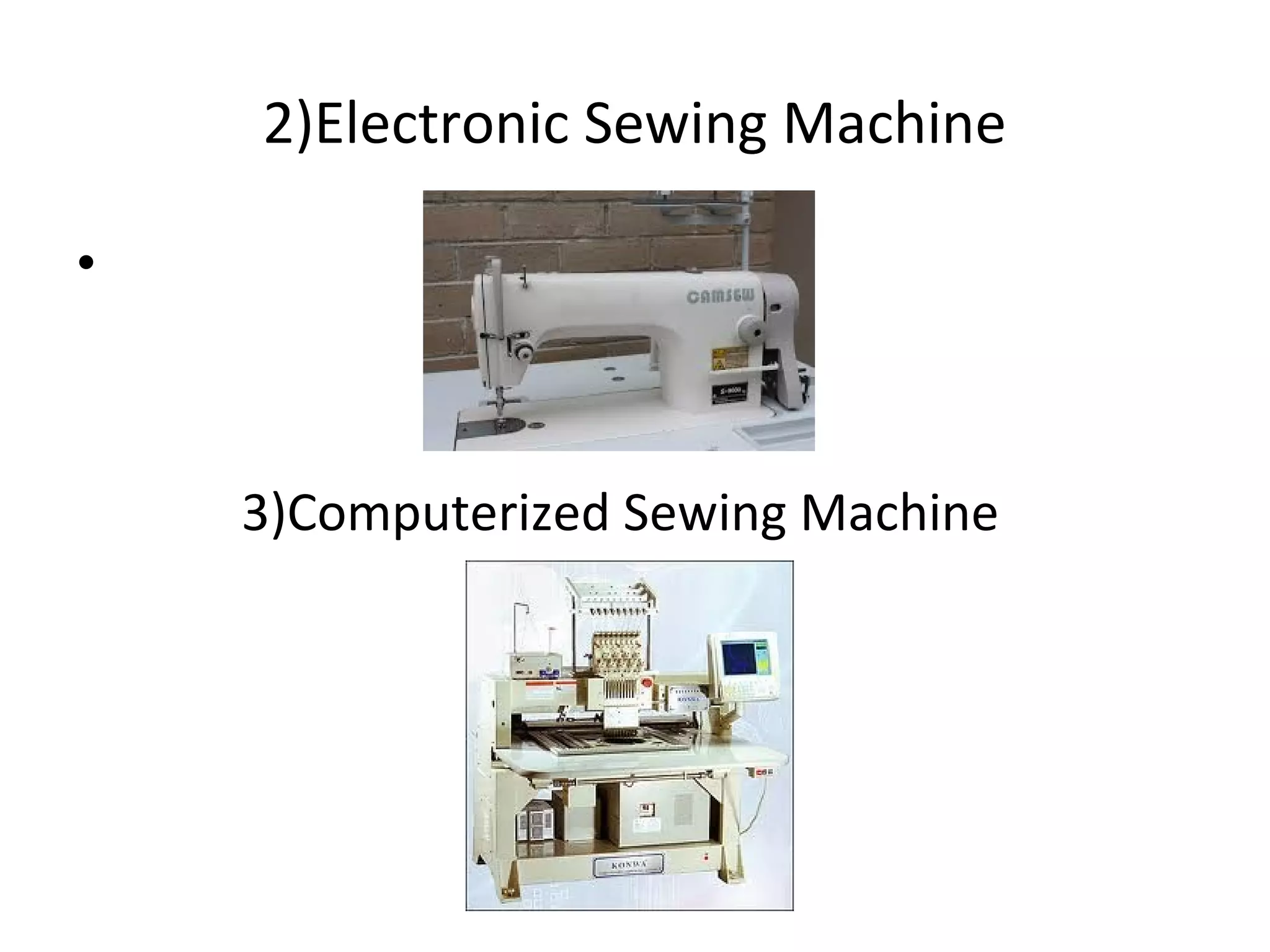 Sewing machine presentation.(142 KMT- 1)BGMEA UNIVERSITY OF FASHION AND ...
