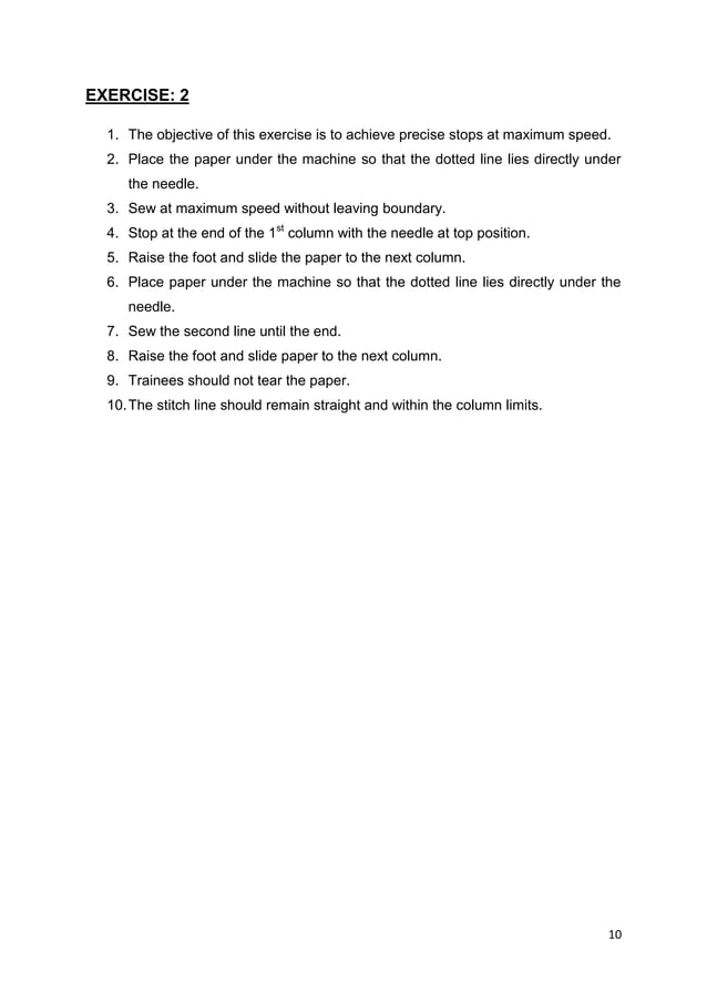 Sewing operator training manual | PDF