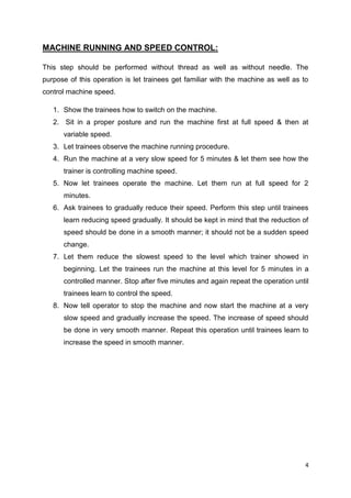 Sewing operator training manual | PDF