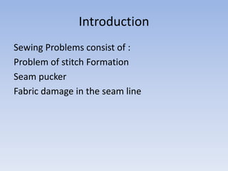 Sewing problem | PPTX | Needlework | Arts and Crafts