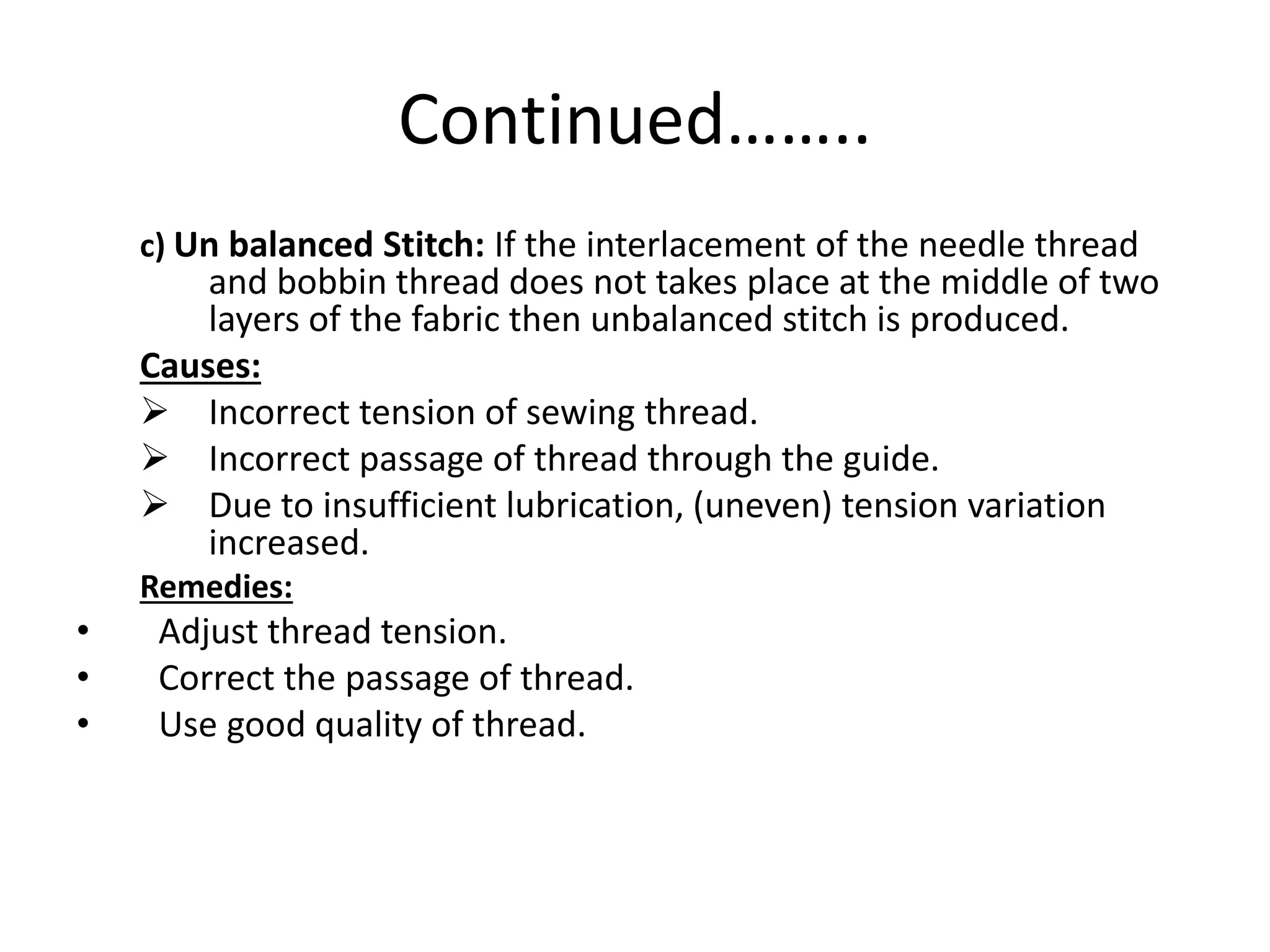 Sewing problems | PPTX