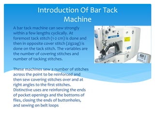 Documentary On BAR TACK Machine | PDF