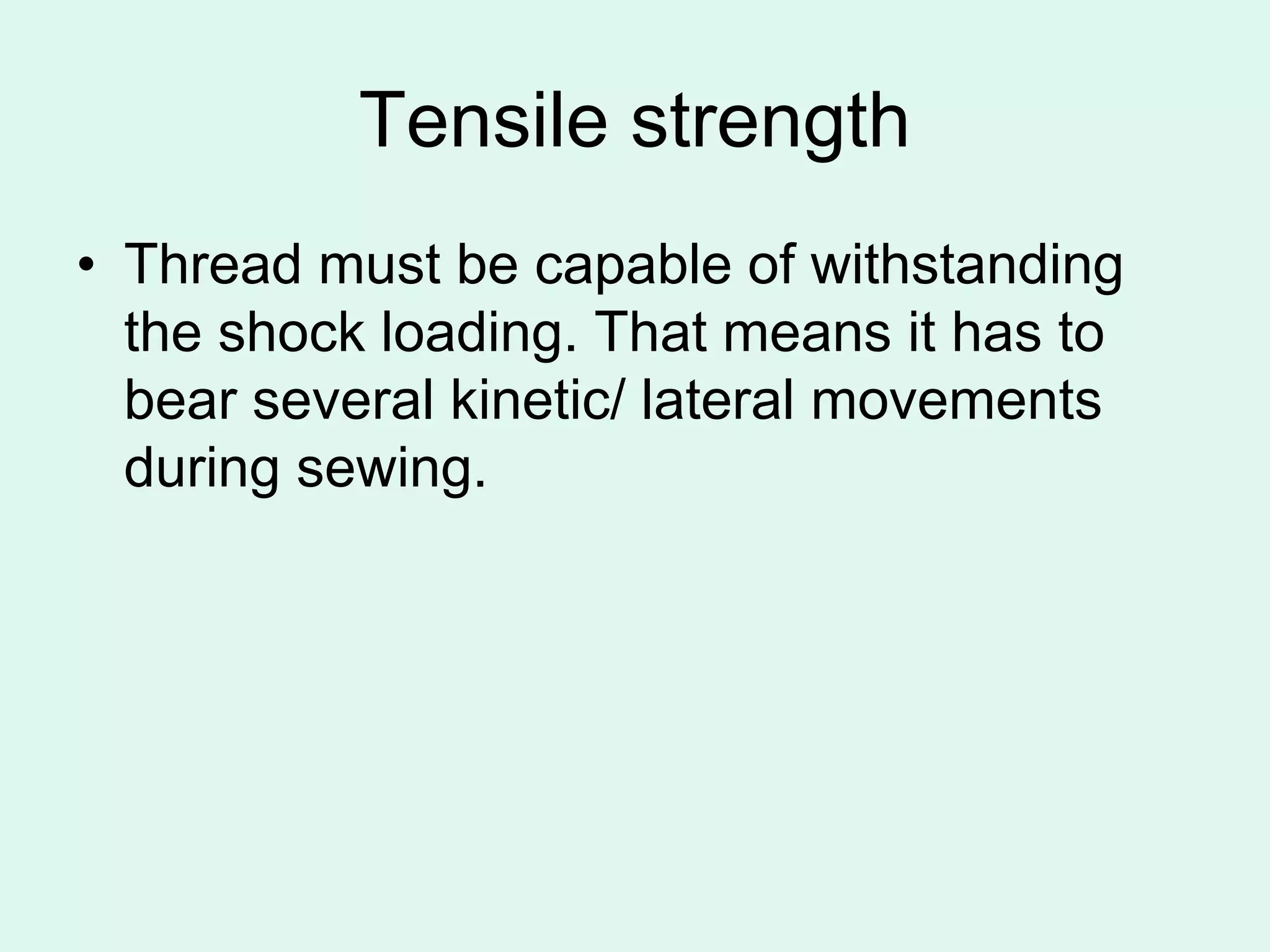 Sewing threads and its properties | PPT