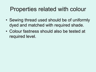 Sewing threads and its properties | PPT