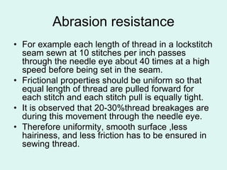 Sewing threads and its properties | PPT