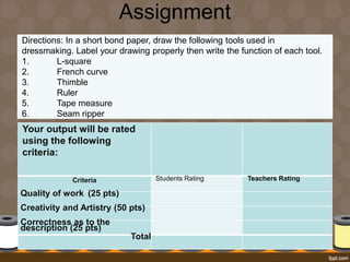 sewing tools grade 7 and 8 powerpoint presentation.ppt