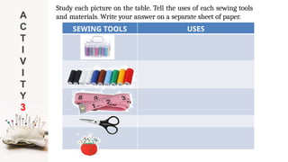 HOME ECONOMICS GRADE SIX SEWING TOOLS.pptx