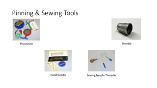 Sewing tools and EQUIPMENT (Credit to Deped) | PPTX