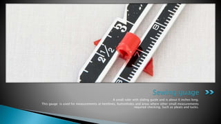 Sewing Tools and Equipment | PPTX