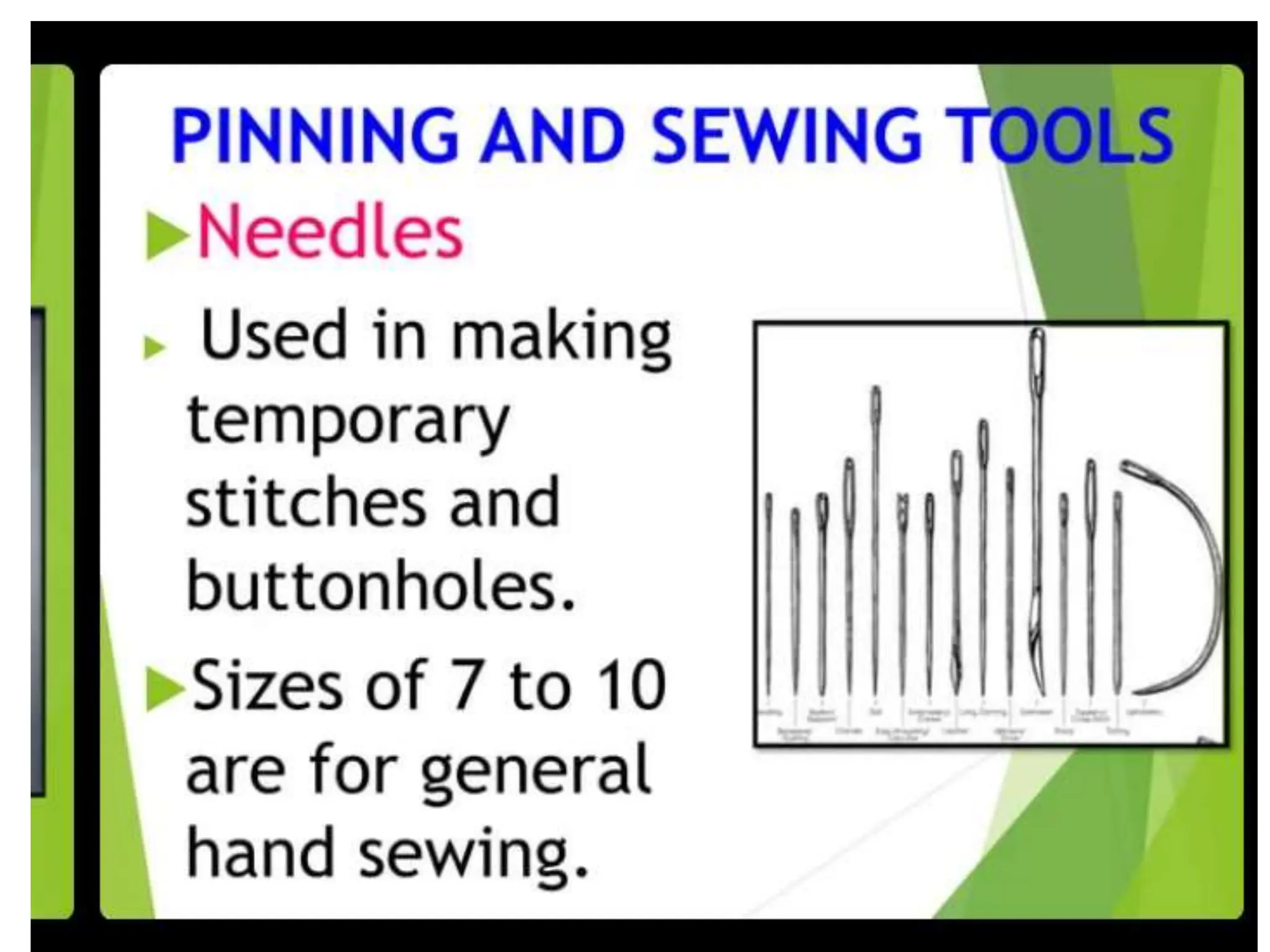 SEWING TOOLS & EQUIPMENT for TLE grade 8pptx | PPTX