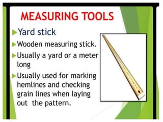 SEWING TOOLS & EQUIPMENT for TLE grade 8pptx | PPTX