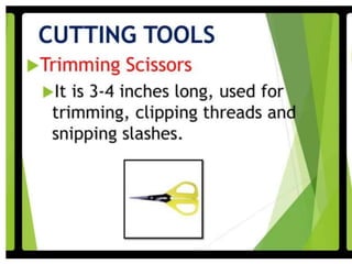 SEWING TOOLS & EQUIPMENT for TLE grade 8pptx | PPT