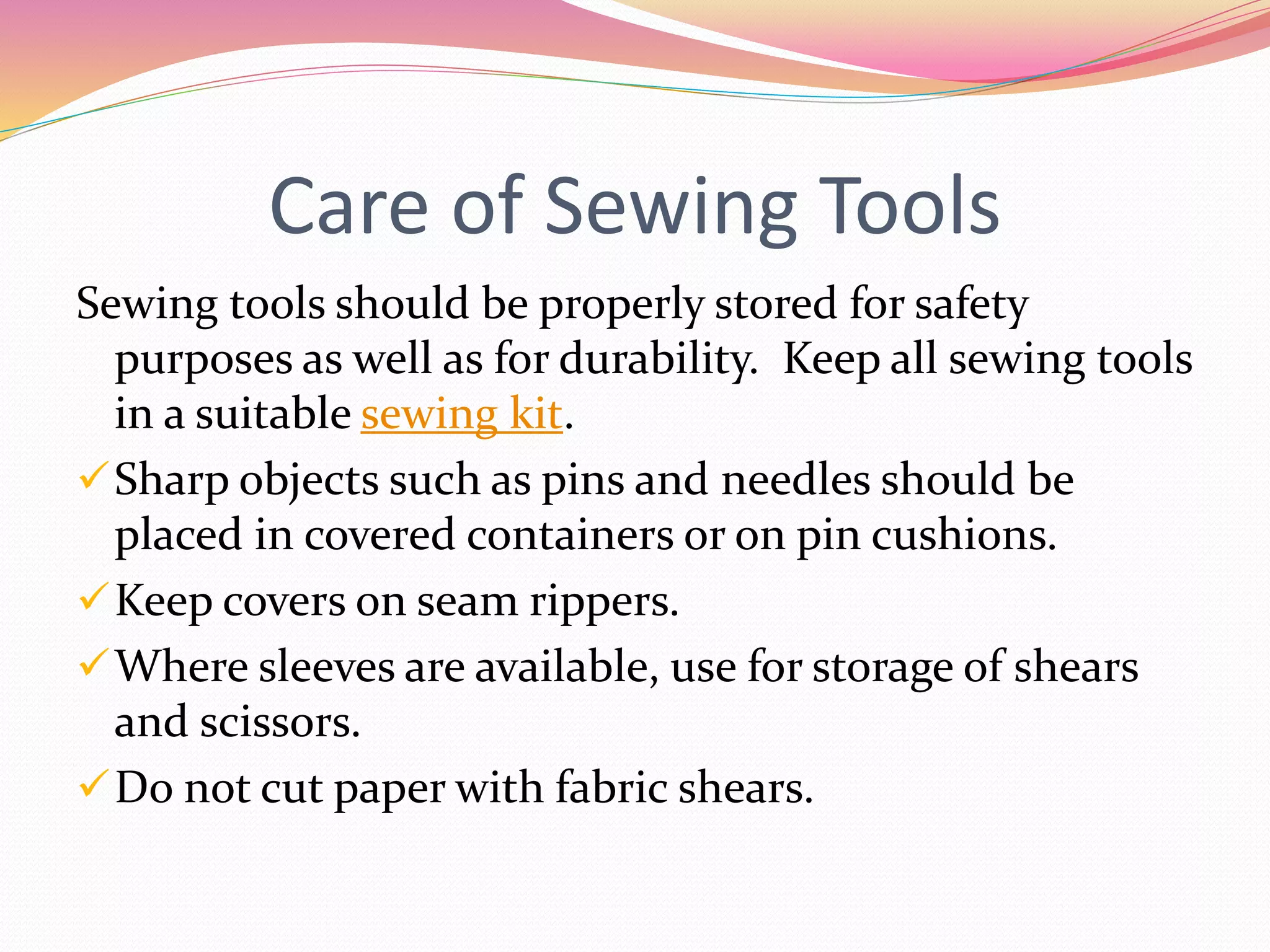 Sewing Tools Powerpoint | PPTX