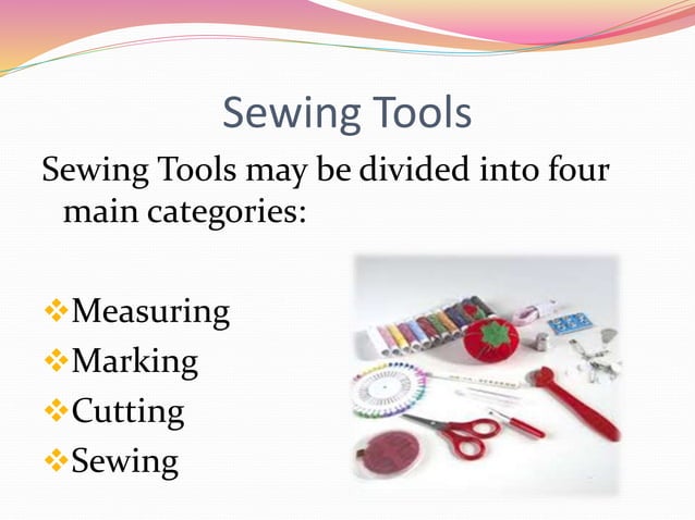 Sewing Tools Powerpoint | PPTX | Needlework | Arts and Crafts
