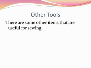 Sewing Tools Powerpoint | PPTX