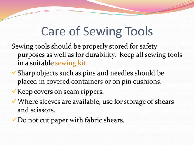Sewing Tools Powerpoint