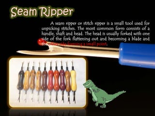 Sewing tools ppt | PPTX