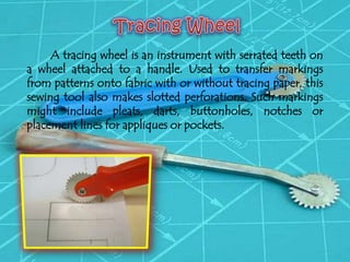 Sewing tools ppt | PPTX