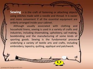 Sewing tools ppt | PPTX