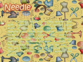 Sewing tools ppt | PPTX