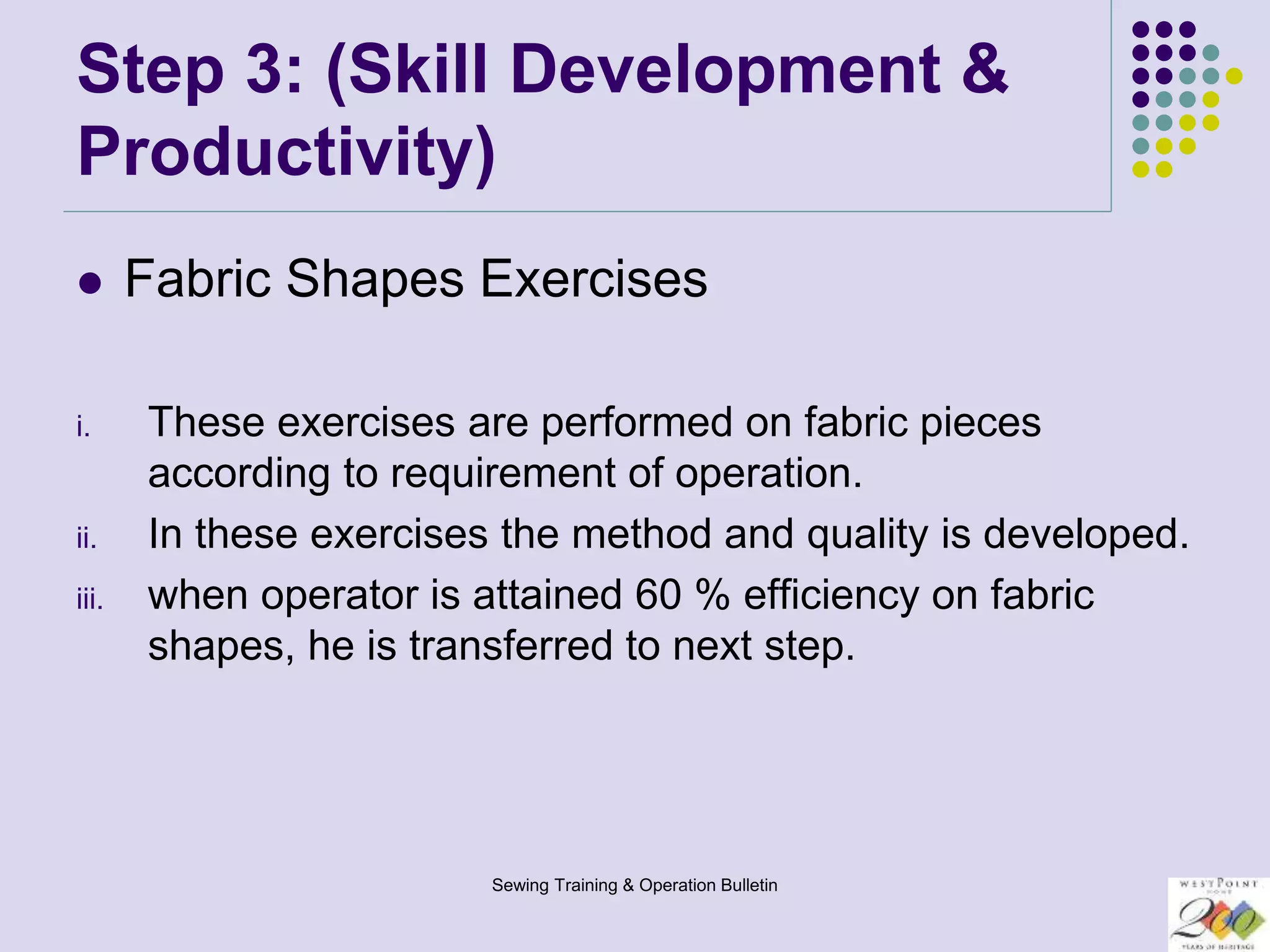 Sewing training & Operation bulletin presentation | PPTX
