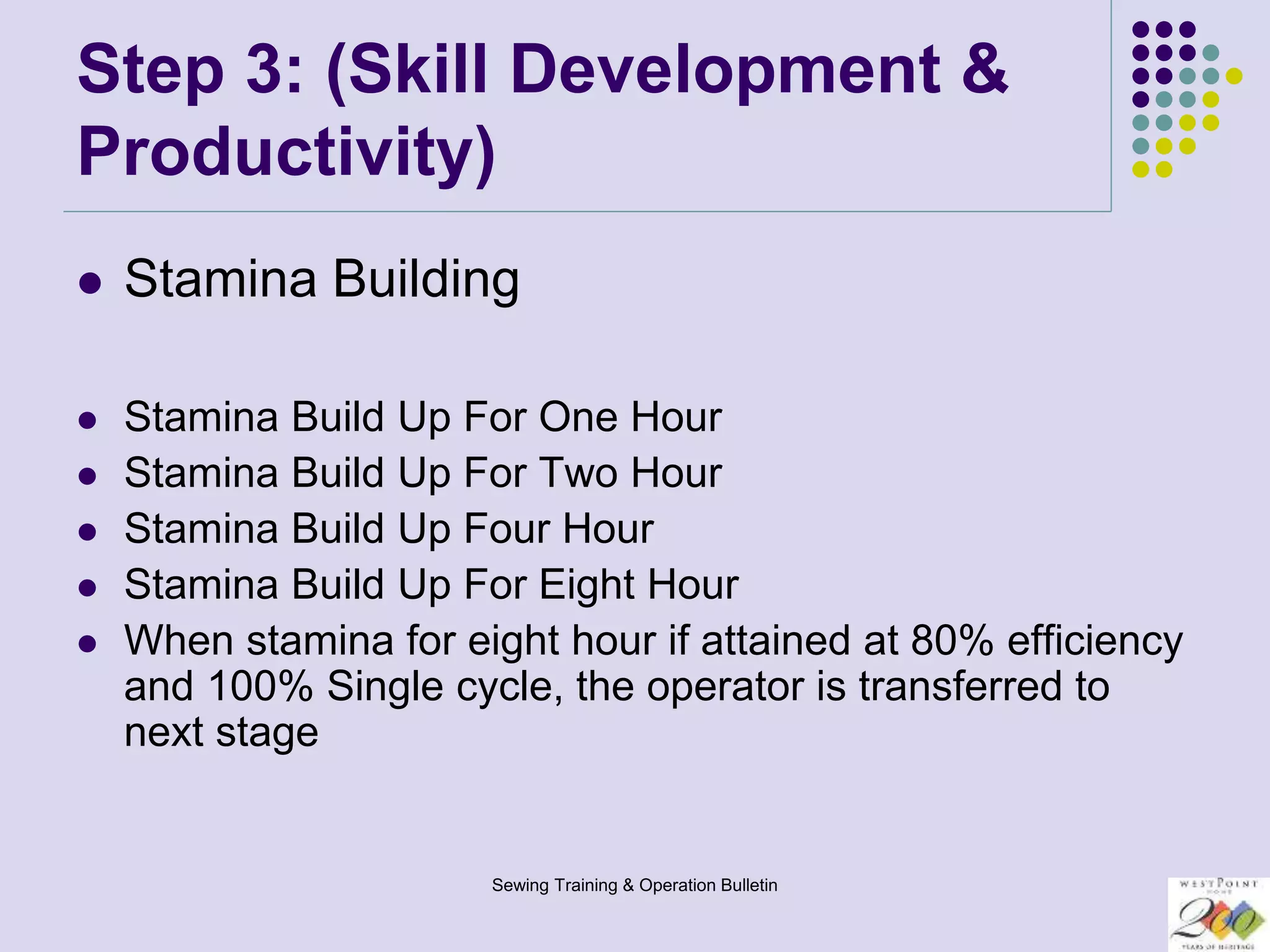 Sewing training & Operation bulletin presentation | PPTX