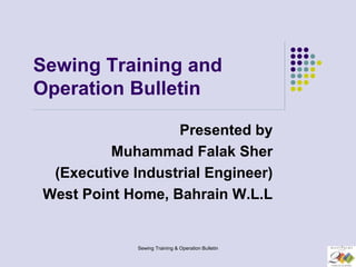 Sewing training & Operation bulletin presentation | PPTX