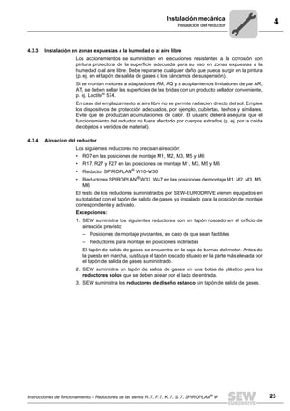 Sew instrucciones de montaje y mtto | PDF
